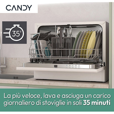 Candy RapidÓ CP 6E51LW Libera installazione 6 coperti E | Lavastoviglie ...