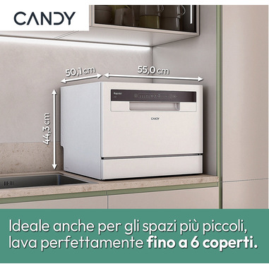 Candy RapidÓ CP 6E51LW Libera installazione 6 coperti E | Lavastoviglie ...